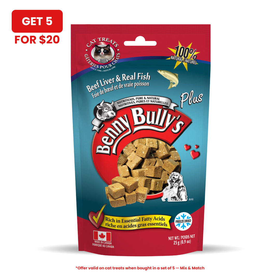 Benny Bullys® Beef Liver Plus Fish Cat Treats | Freeze Dried ...